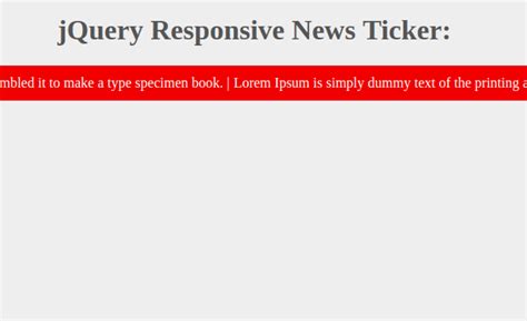 news ticker with responsive design frontbackend