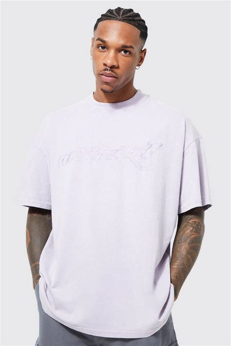 Oversized Acid Wash T Shirt Boohoo Uk