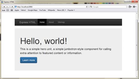 render html file in node js and express js framework