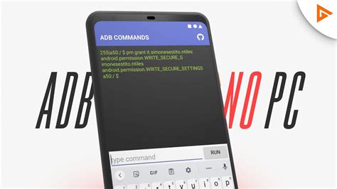 run adb commands on android without pc root youtube