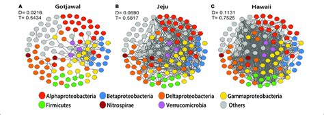 Network Of Co Occurring Microbial Genera Based On Correlation