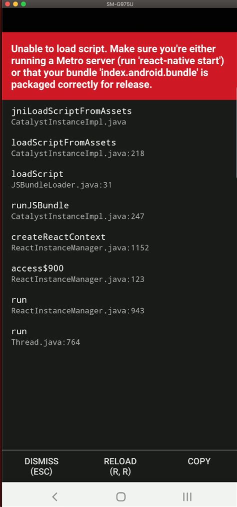 unable to load script from assets index android bundle make sure you