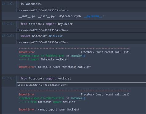 python after making the notebook importable it still