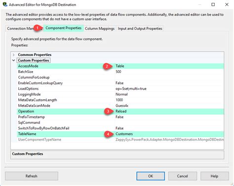 ssis mongodb destination bulk insert update delete
