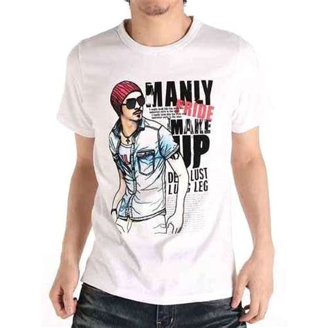 Half Sleeve Cotton Branded Mens Printed T Shirt Round Collar At Rs 225