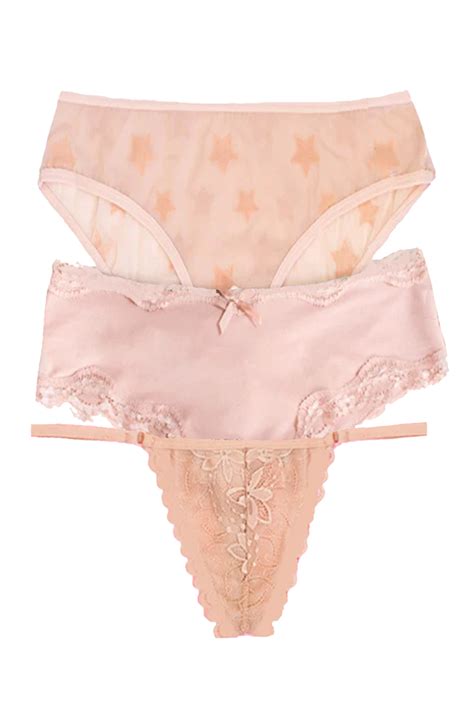 Just The Nudes Set 3 Pack Knotty Knickers Uk