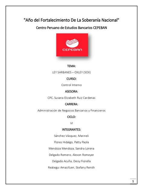 Ley Sarbanes Oxley Pdf Enron Contabilidad