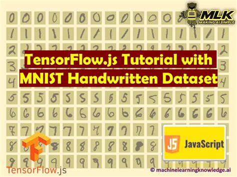tensorflow js tutorial with mnist handwritten digit dataset example