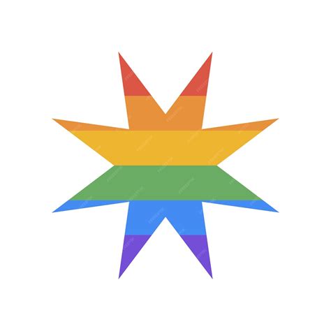 Symbole De Fierté Lgbt Icône étoile Lgbt Fierté Isolée Sur Fond Blanc