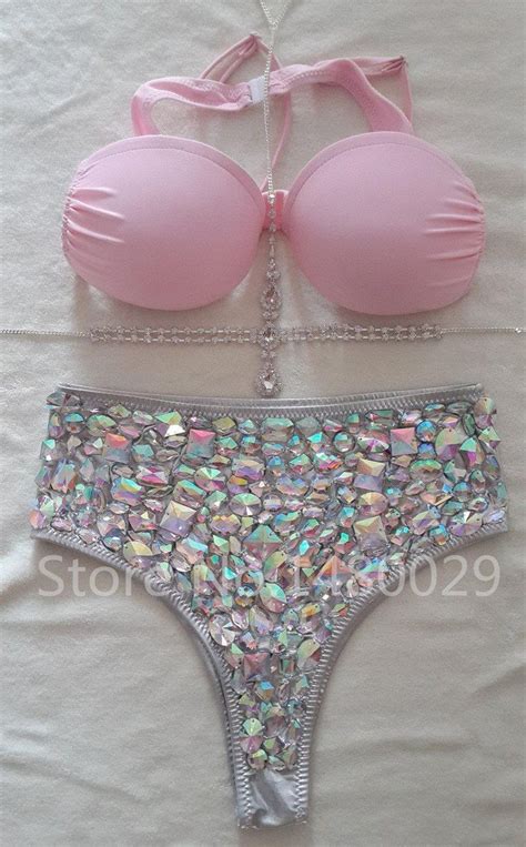 Rhinestone Diamond Crystal Push Up Bikni Shesimplyshops Crystal