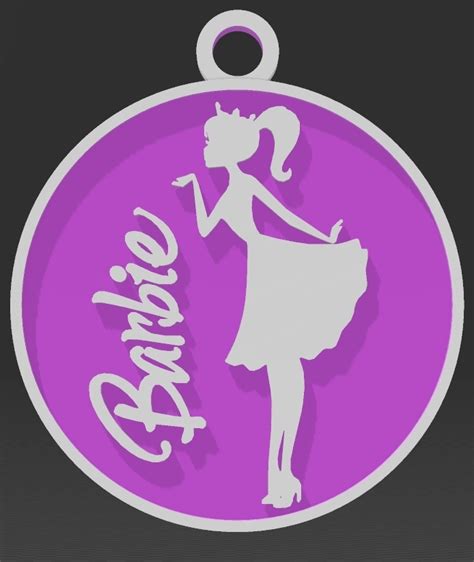 Stl File Keychain Barbie Keychain Barbie・3d Printer Model To Download