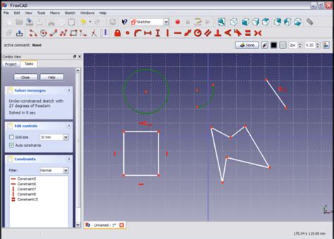 sketcher constrainequal freecad documentation
