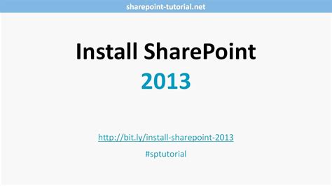 install sharepoint 2013 youtube