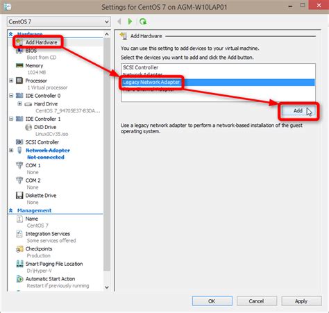 hyper v vm install centos linux in windows 10 tutorials