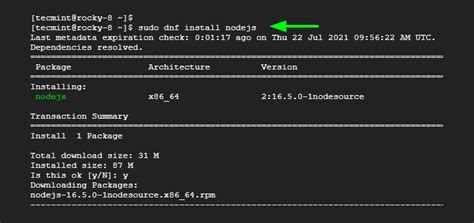 how to install nodejs 14 16 and npm on rocky linux 8