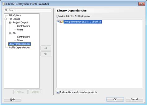 how to add mysql jar to java desktop application in jdeveloper stack