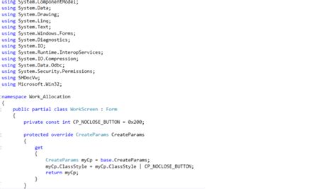 how to disable the close button in windows form application in c the