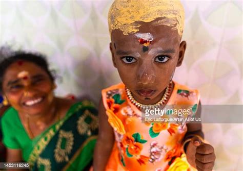 Indian Girl With Sandalwood Paste On Shaved Head Tamil Nadu News