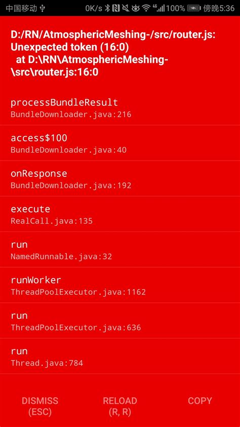 react native bundling failed syntaxerror in d rn atmosphericmeshing