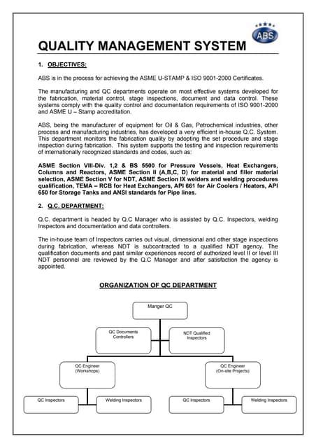 Quality Management System System Pdf