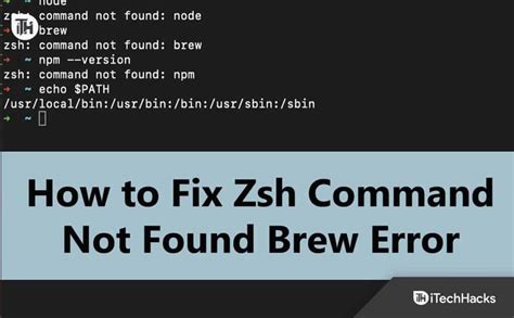 how to fix ‘command not found brew error in mac 2023