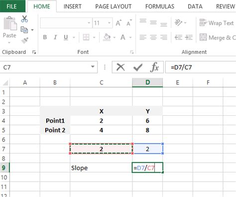 best excel tutorial how to calculate slope in excel