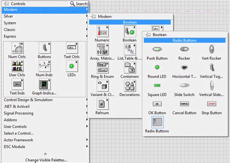solved how to make multi option radio button boolean control i mean