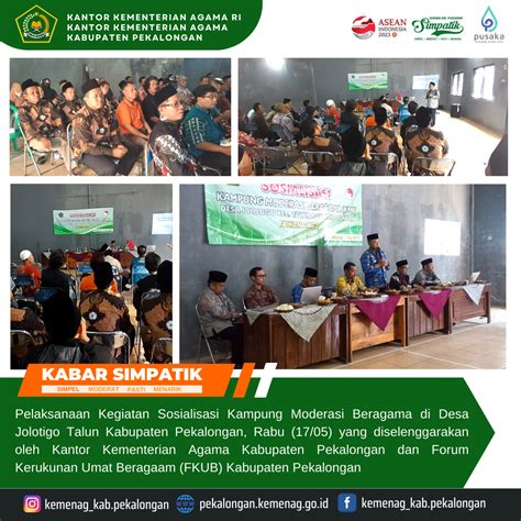Kemenag Gelar Sosialisasi Kampung Moderasi Beragama Di Desa Jolotigo
