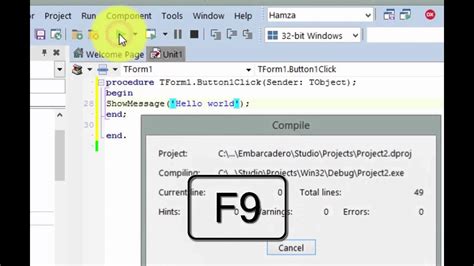 delphi seattle simple hello world application youtube