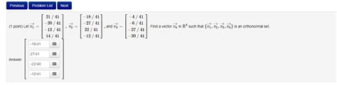 solved find a vector v4 in r4 such that {v1 v2 v3 v4}