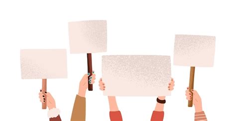 Premium Vector Female Hands Holding Empty Banners With Place For Text