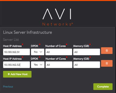 installing avi vantage for a linux server cloud