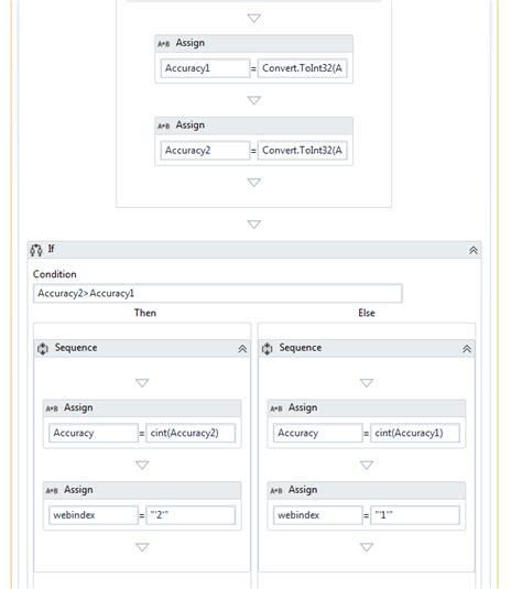 assistance with if condition to compare to variables help uipath