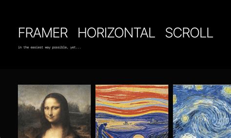 horizontal scroll in framer buildwithframer