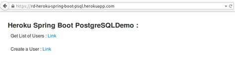 spring boot and jdbc for postgresql on heroku quickstart