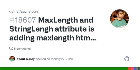 maxlength and stringlengh attribute is adding maxlength html attribute