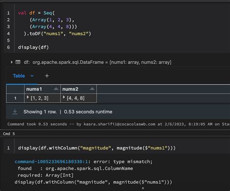 apache spark scala run a function that is written for arrays on a