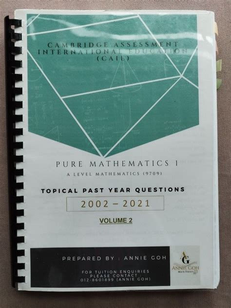 Caie A Level Pure Maths 1 Topical Past Papers Hobbies And Toys Books