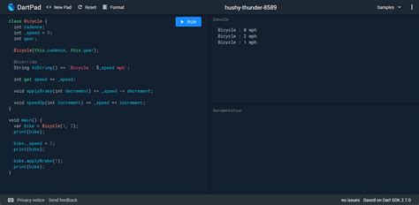 private instance variables outside class in dart pad · issue 1463