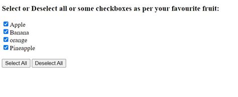 select all checkboxes in javascript delft stack