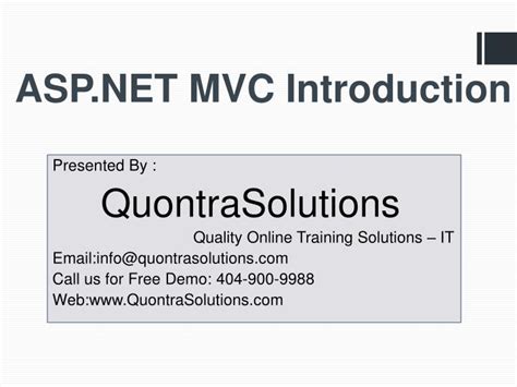 ppt asp mvc introduction by quontrasolutions powerpoint