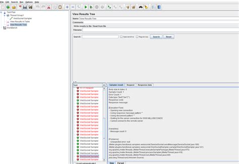 json filling jmeter fields correctly for the simplest websocket