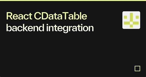 react cdatatable backend integration codesandbox