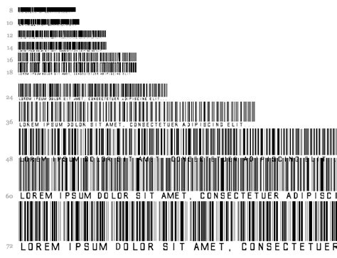 barcode font regular truetype font