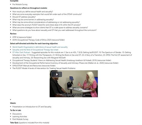 introduction to sexuality and ot enbyot
