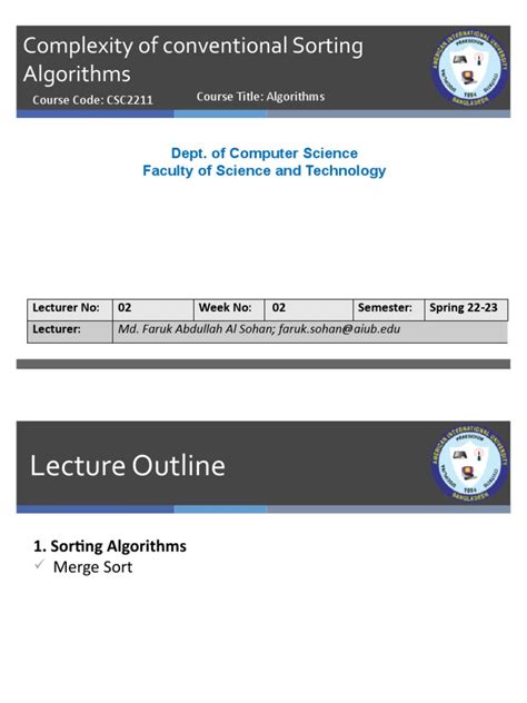 lecture 2 2 merge sort algorithms pdf theoretical computer science