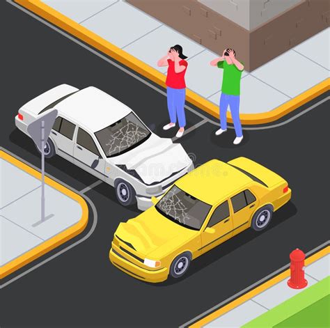 Car Accident Intersection Stock Illustrations 229 Car Accident