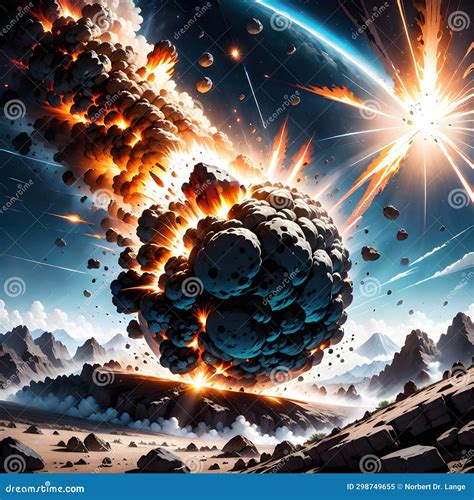 Doomsday Armageddon Ai Generatet Stock Image Image Of Asteroid