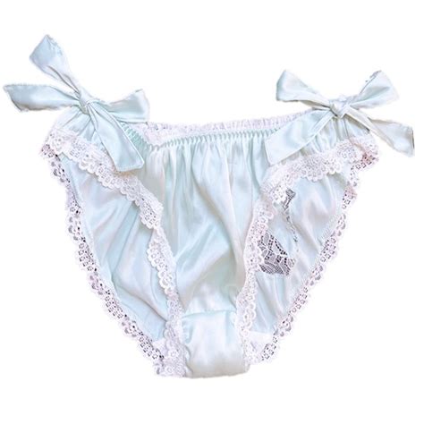 Sweet Milk Silk Lace Up Panties Mens Sexy Lingerie