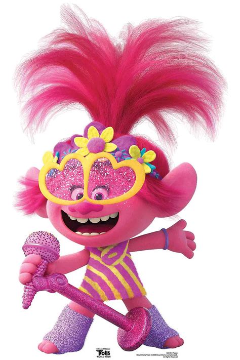 Princess Poppy Heart Glasses Official Trolls World Tour Mini Cardboard